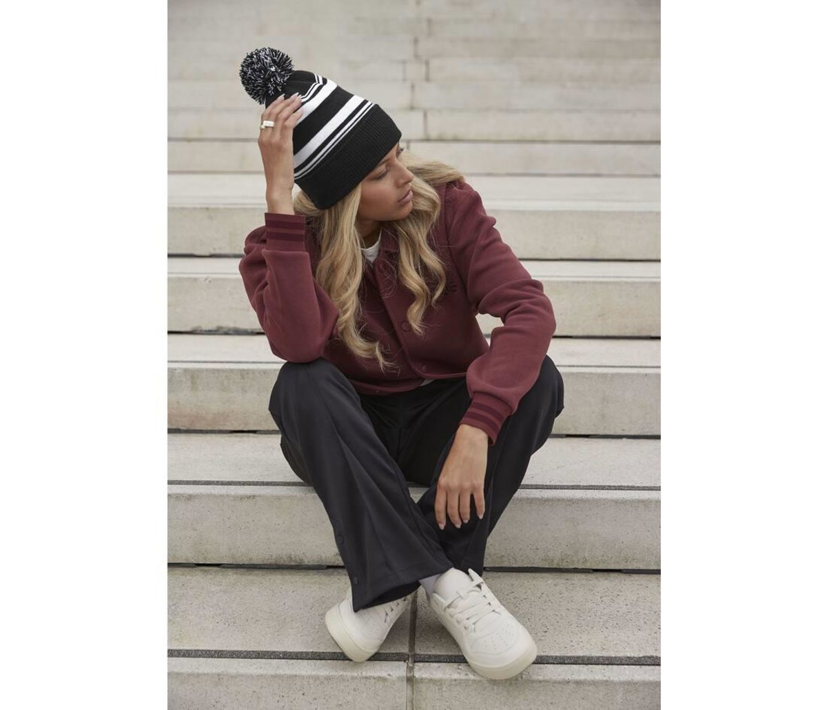 STRIPED FAN BEANIE - Primex Textiles