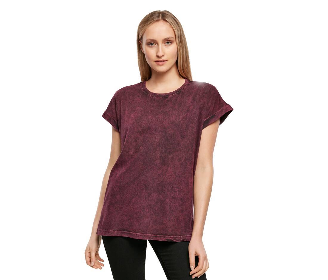LADIES ACID WASHED EXTENDED SHOULDER TEE - Primex Textiles