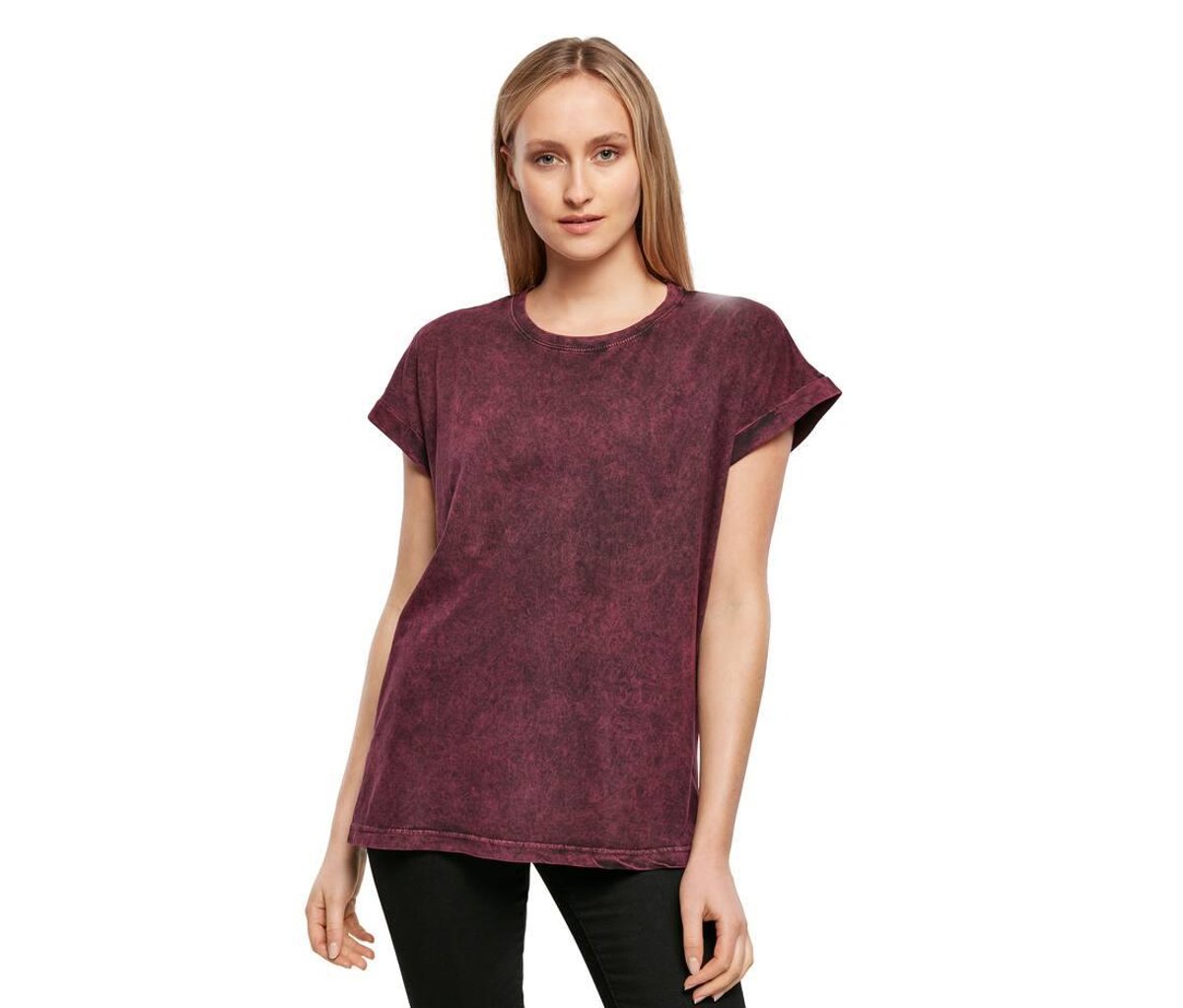 LADIES ACID WASHED EXTENDED SHOULDER TEE - Primex Textiles