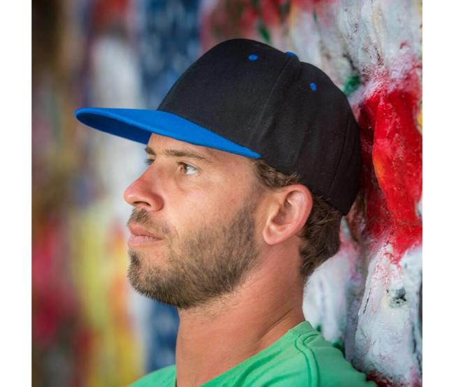 BRONX ORIGINAL FLAT PEAK SNAP BACK DUAL COLOUR CAP - Primex Textiles