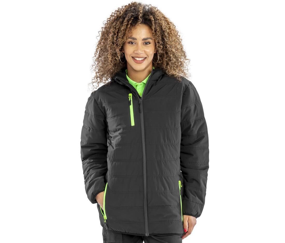 BLACK COMPASS PADDED WINTER JACKET - Primex Textiles